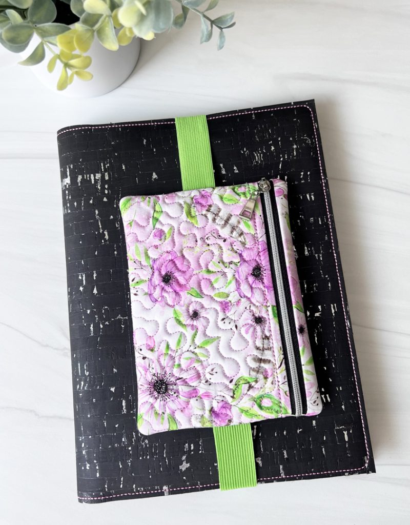 Adjustable Zipper Bag Book Band | Embroidery Garden