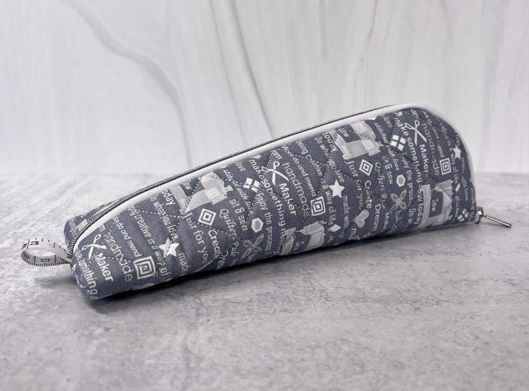 Curved Zipper Pouches | Embroidery Garden