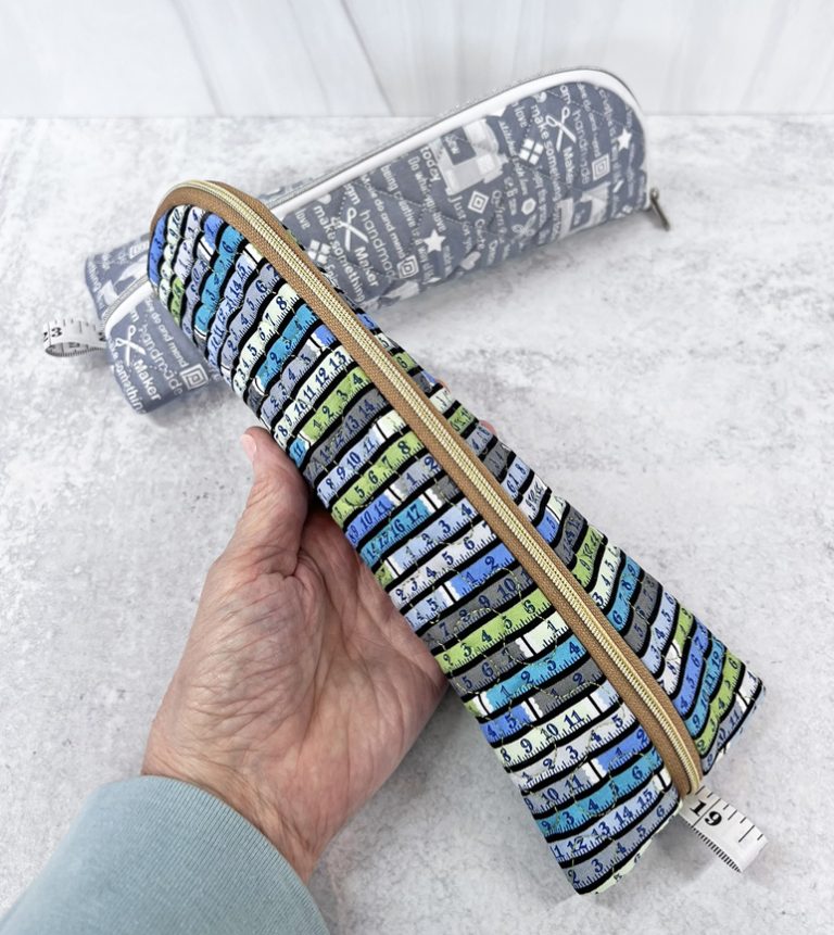 Curved Zipper Pouches | Embroidery Garden