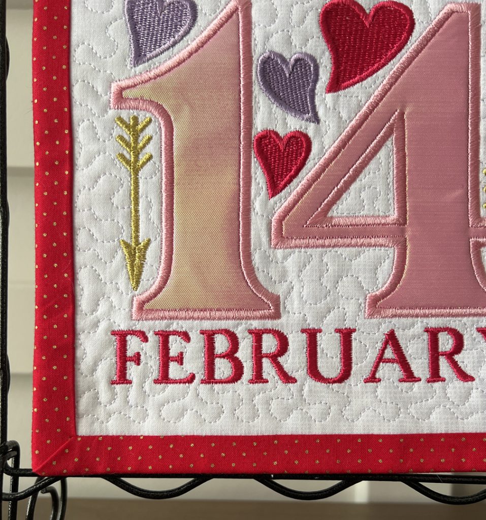 February 14 Mini Hanging | Embroidery Garden