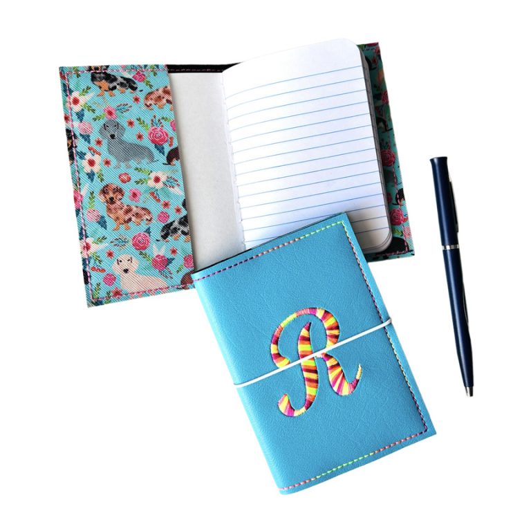 Mini Notebook Cover | Embroidery Garden